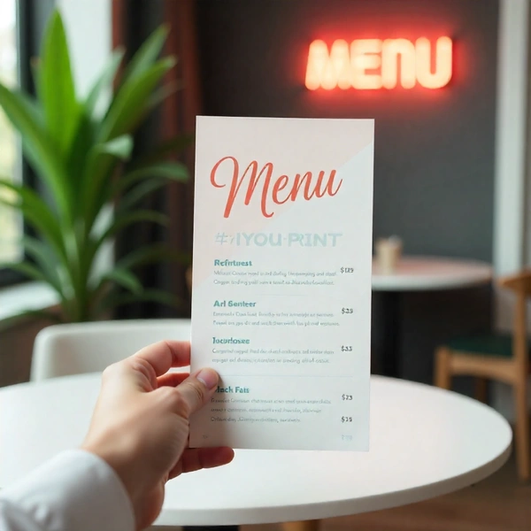 A5 Slim Menu Printing London UK | I You Print